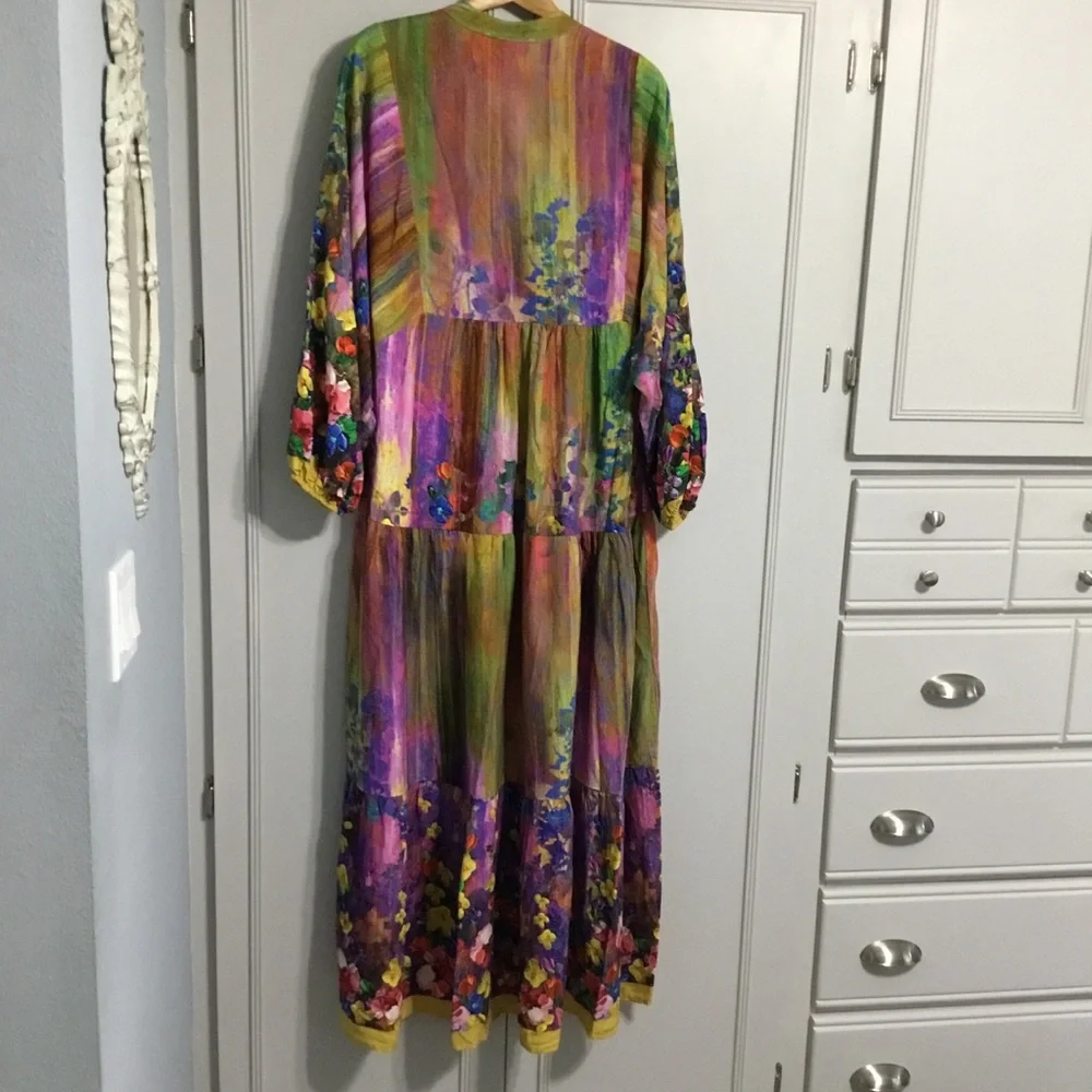 ashilda | Dresses | Ashilda Multicolor Floral Patchwork Artsy Modest ...